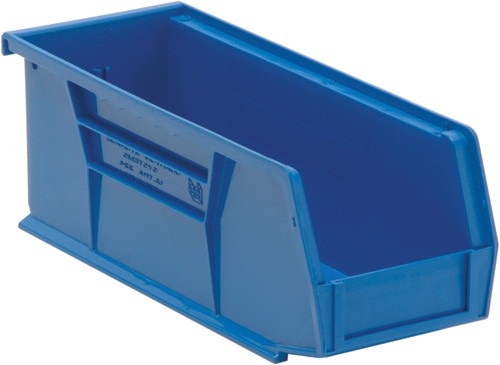 Stacking Plastic Medical Storage Bin - QUS224 - 10-7/8" x 4-1/8" x 4"