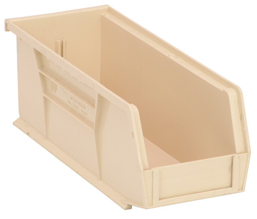 Stacking Plastic Medical Storage Bin - QUS224 - 10-7/8" x 4-1/8" x 4"