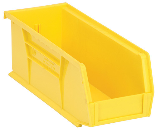 Stacking Plastic Medical Storage Bin - QUS224 - 10-7/8" x 4-1/8" x 4"