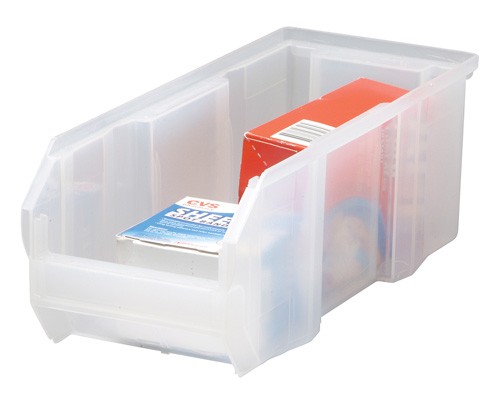 Clear Medical Storage Bins - QUS233CL - 13-1/2" x 5-1/2" x 5"