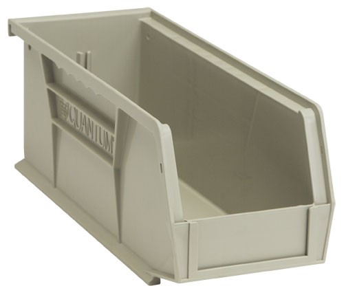 Stacking Plastic Medical Storage Bin - QUS224 - 10-7/8" x 4-1/8" x 4"