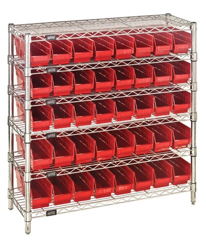 Central Supply Plastic Bin Wire Medical Storage Unit - WR6-36-1236-101