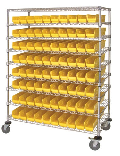 Catheter Carts Medical Storage Bins Shelving - WRC9-2448-105