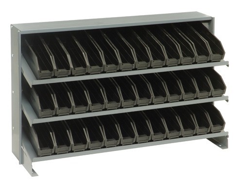 Sloped Pick Rack Shelving - QPRHA-100 - Bench Rack with Bins