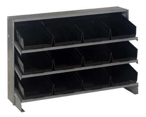 Sloped Pick Rack Shelving - QPRHA-107 - Bench Rack with Bins