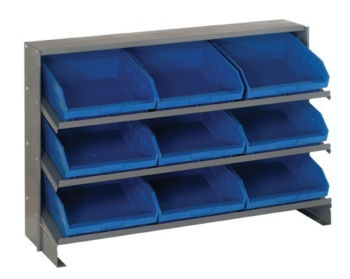 Sloped Pick Rack Shelving - QPRHA-109 - Bench Rack with Bins
