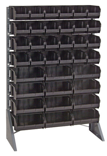 Single Sided 16-Rail Conductive ESD Bin Hanging System - QRU-16SCO