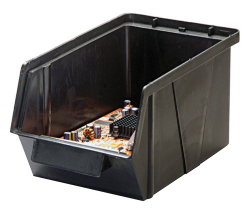 Conductive ESD Plastic Storage Bins - QCS30CO - 10-1/4 x 5-7/8 x 5-1/8 ...